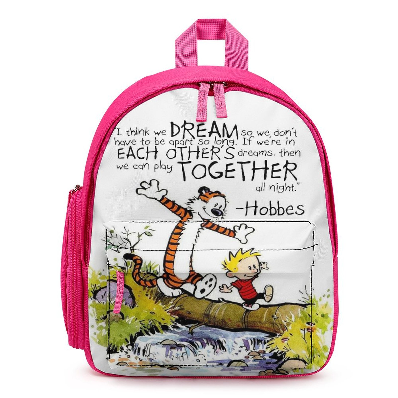Calvin And Hobbe Backpack for Men Women Small Backpack with Front ...