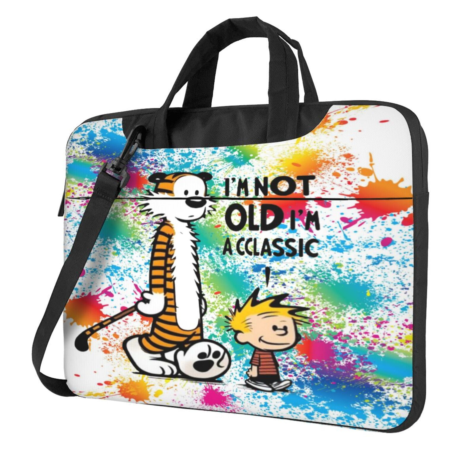 Calvin And Hobbe Laptop Bag For Women Men Waterproof Laptop Shoulder ...