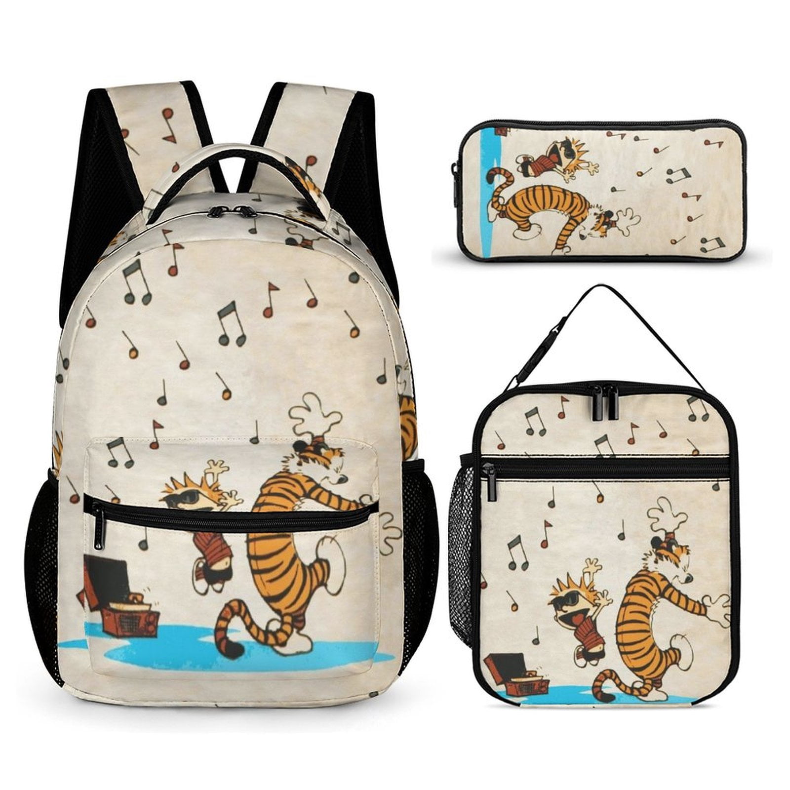 Calvin And Hobbes 3 Piece Backpack Set School Bag Combination Travel ...