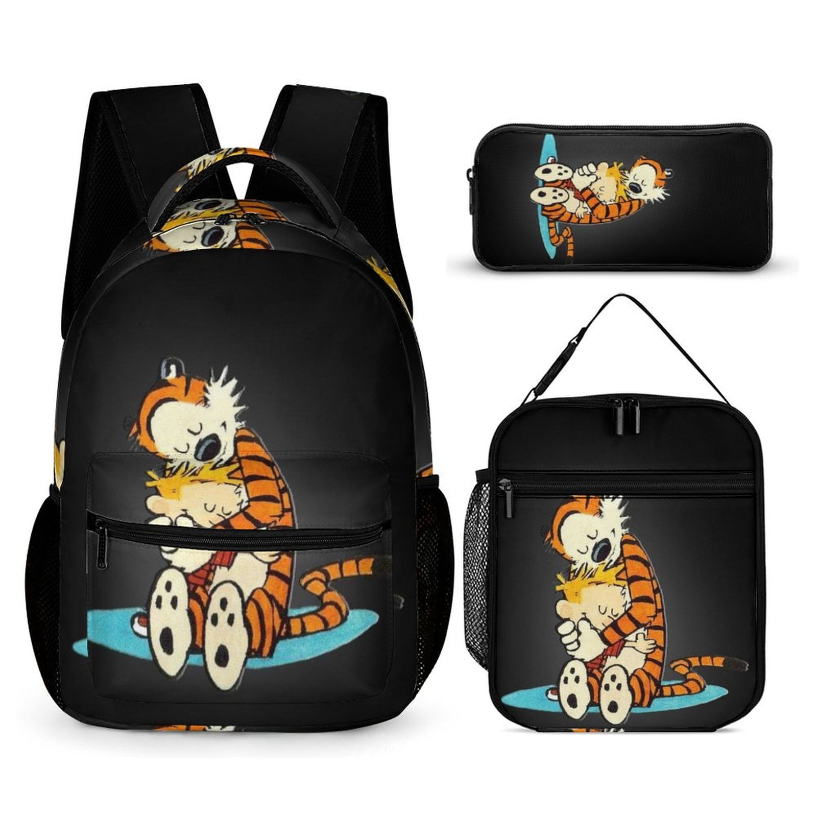 Calvin And Hobbes 3 Piece Backpack Set School Bag Combination Travel ...