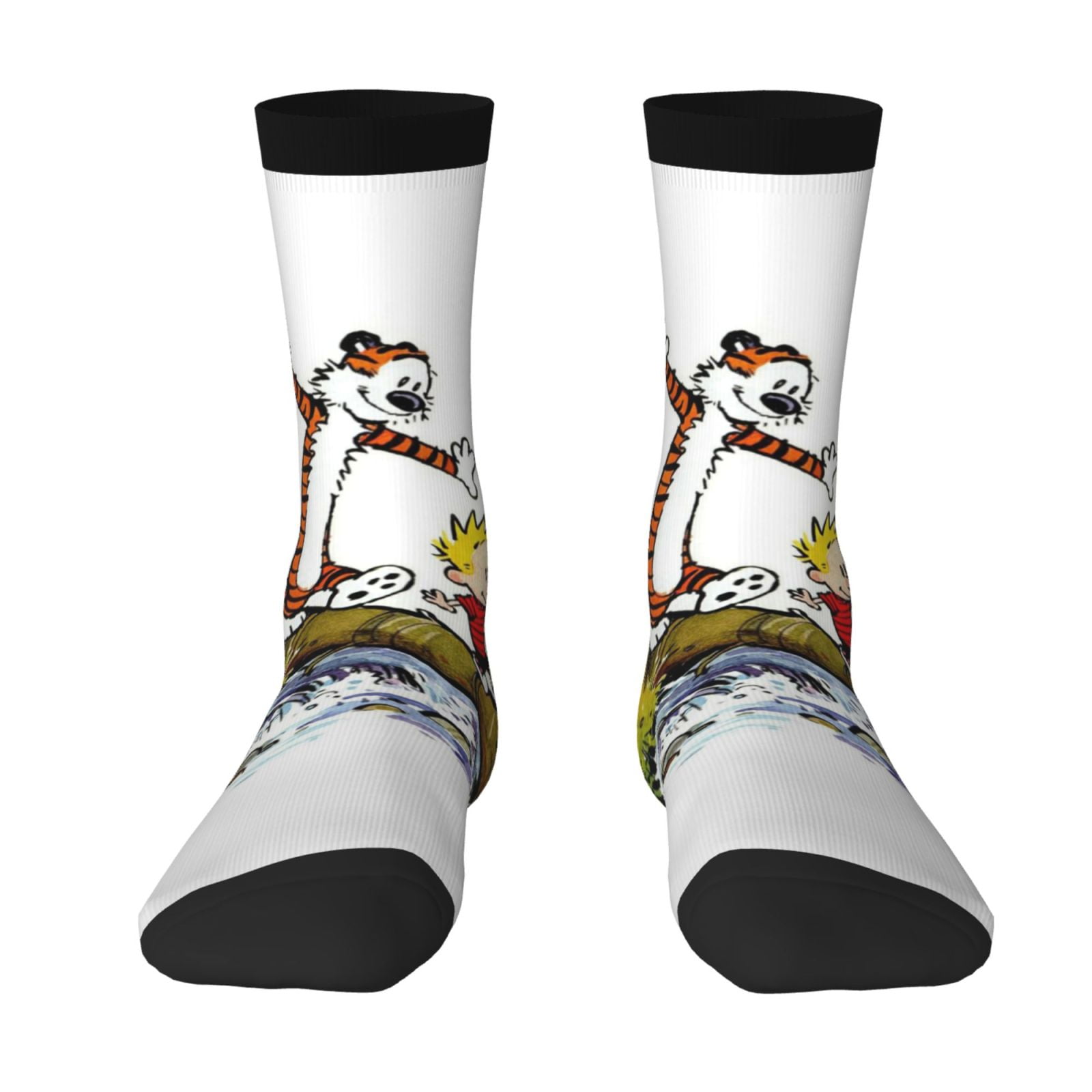 Calvin And Hobbes Adult Socks Casual Tube Socks Durable Comfort Calf ...