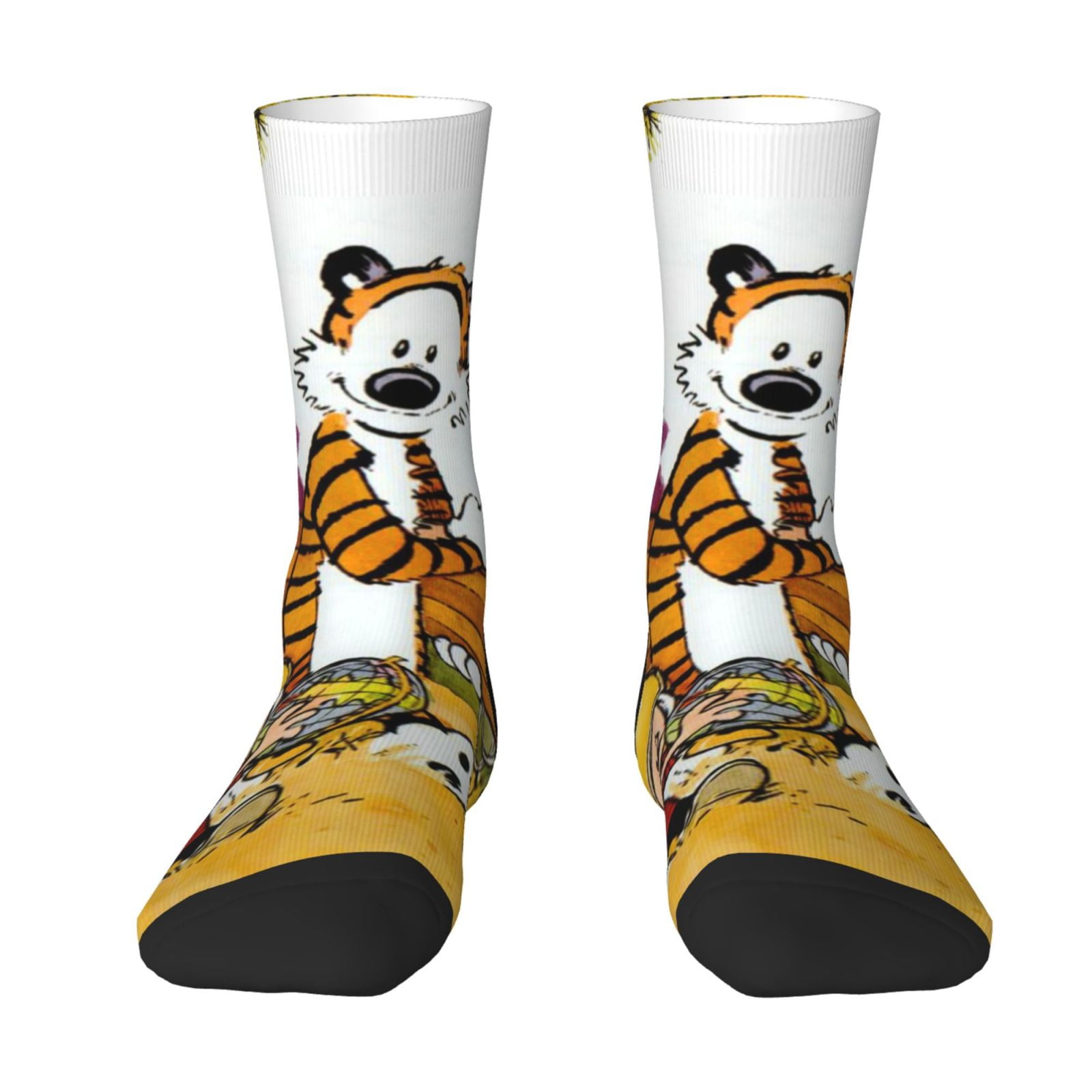 Calvin And Hobbes Adult Socks Casual Tube Socks Durable Comfort Calf ...