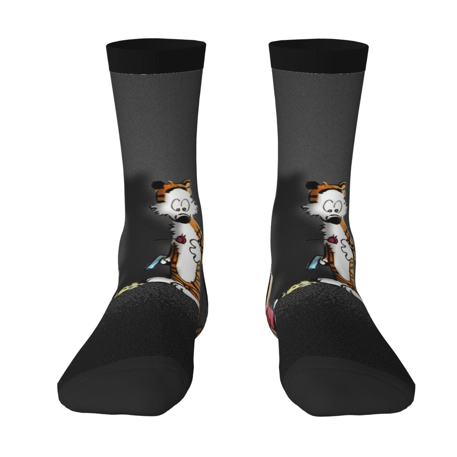 Calvin And Hobbes Adult Socks Casual Tube Socks Durable Comfort Calf ...