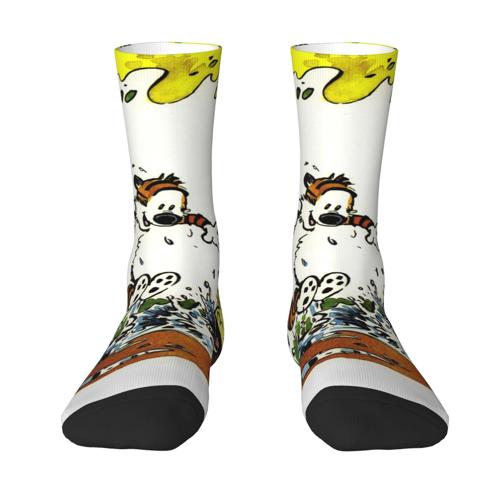 Calvin And Hobbes Adult Socks Casual Tube Socks Durable Comfort Calf ...