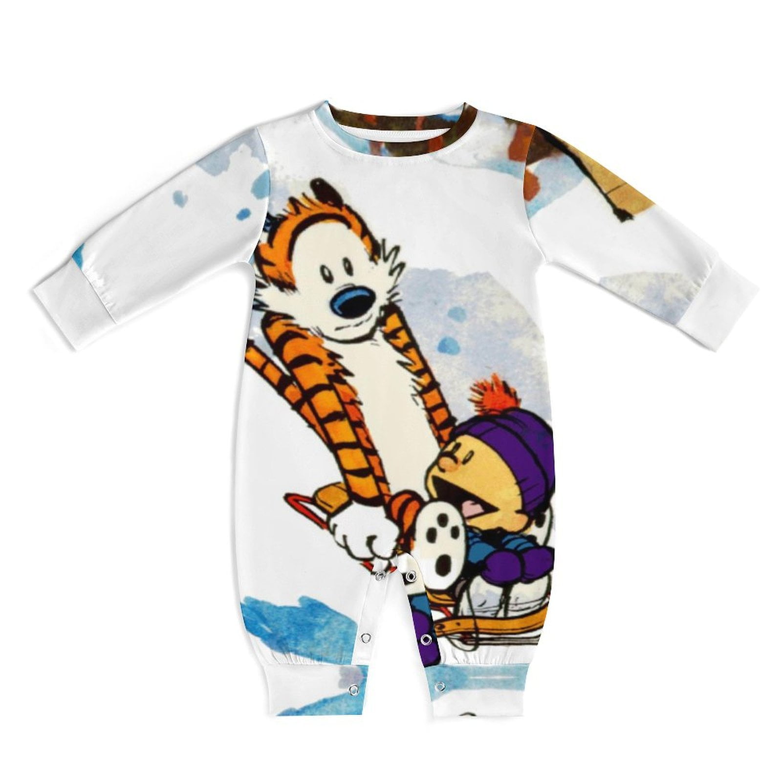 Calvin And Hobbes Baby Onesie Romper Footless Infant Long Sleeve ...