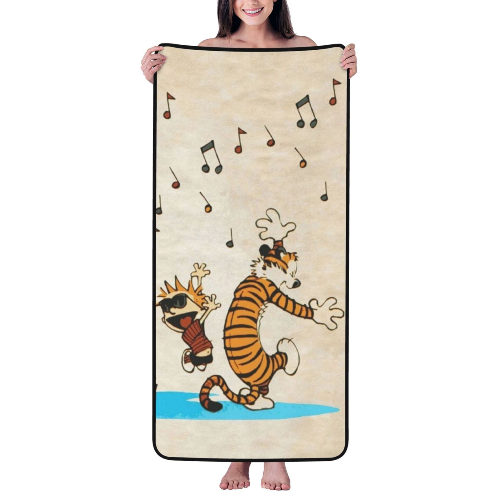 Calvin And Hobbes Beach Towel 27x55 Inch Coral Velvet Bath Towel For ...
