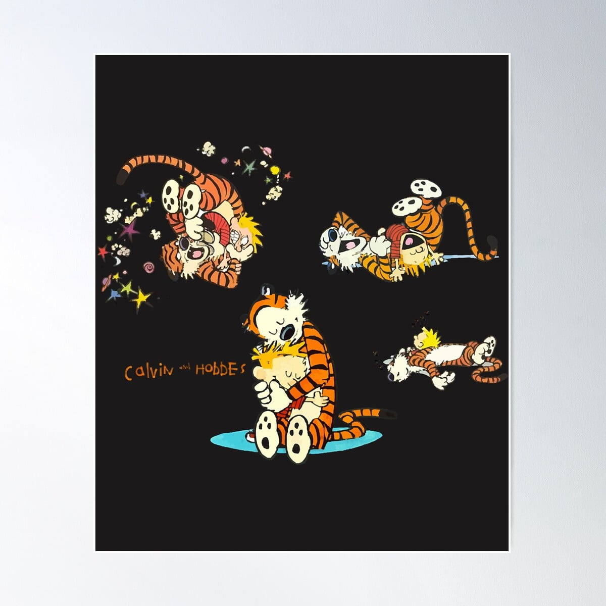 Calvin And Hobbes Bill Watterson Poster Wall Art, Modern Wall Decor For ...