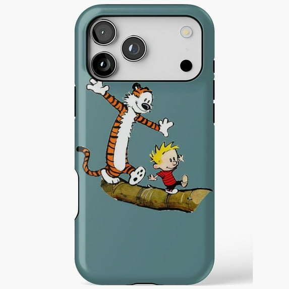 Calvin And Hobbes Boy Tiger Comic Strip Friends Duo iPhone Case 17 ...