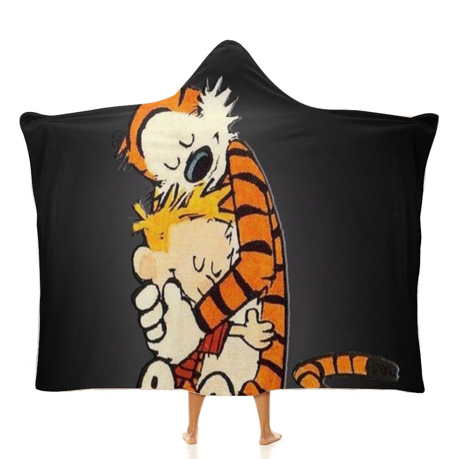 Calvin And Hobbes Cloak Hooded Blanket Soft Wearable Blanket Hoodie ...