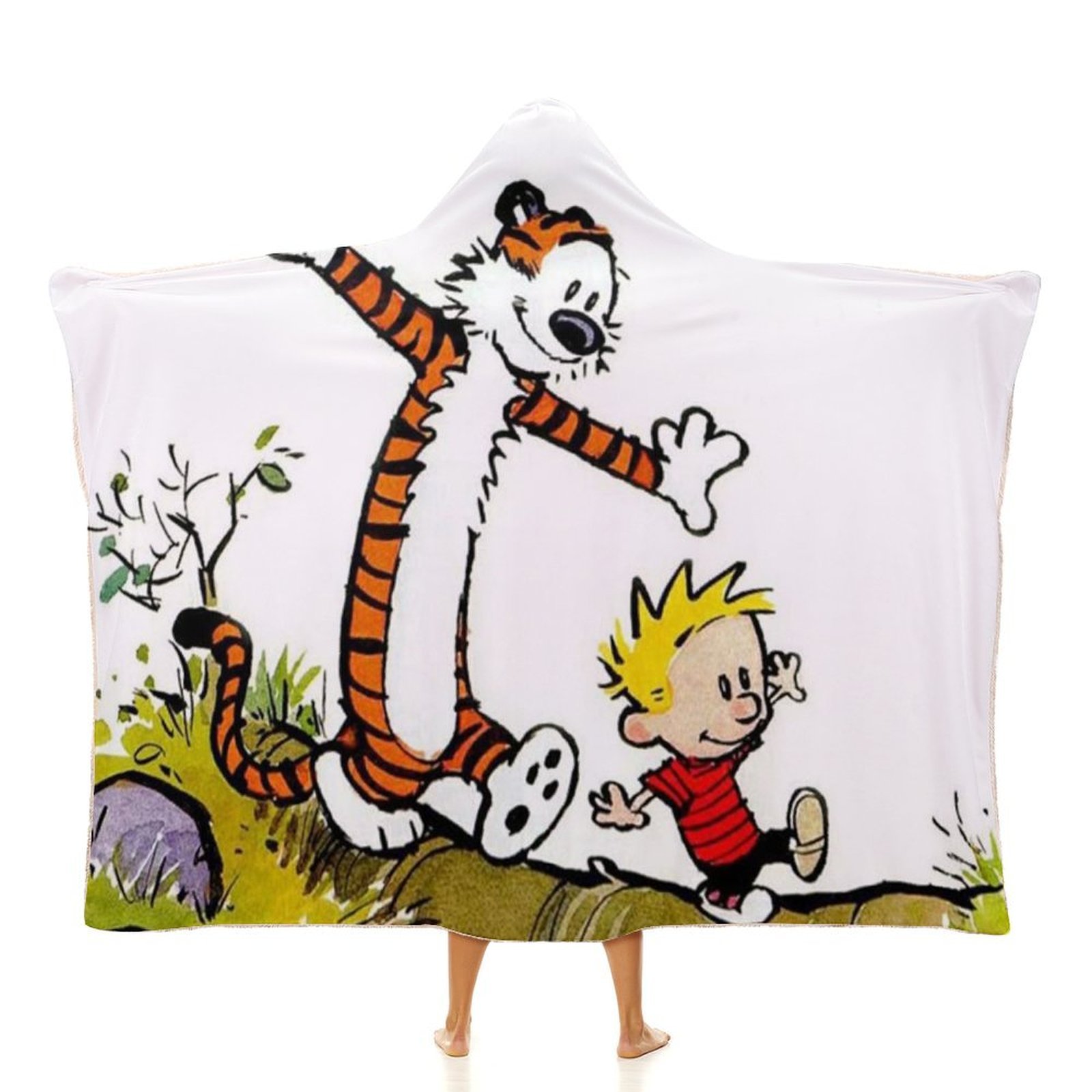 Calvin And Hobbes Cloak Hooded Blanket Soft Wearable Blanket Hoodie ...