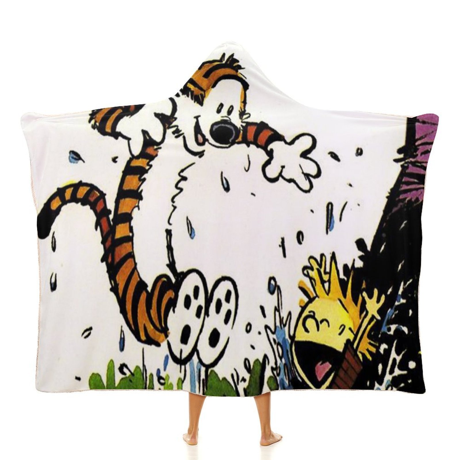 Calvin And Hobbes Cloak Hooded Blanket Soft Wearable Blanket Hoodie ...
