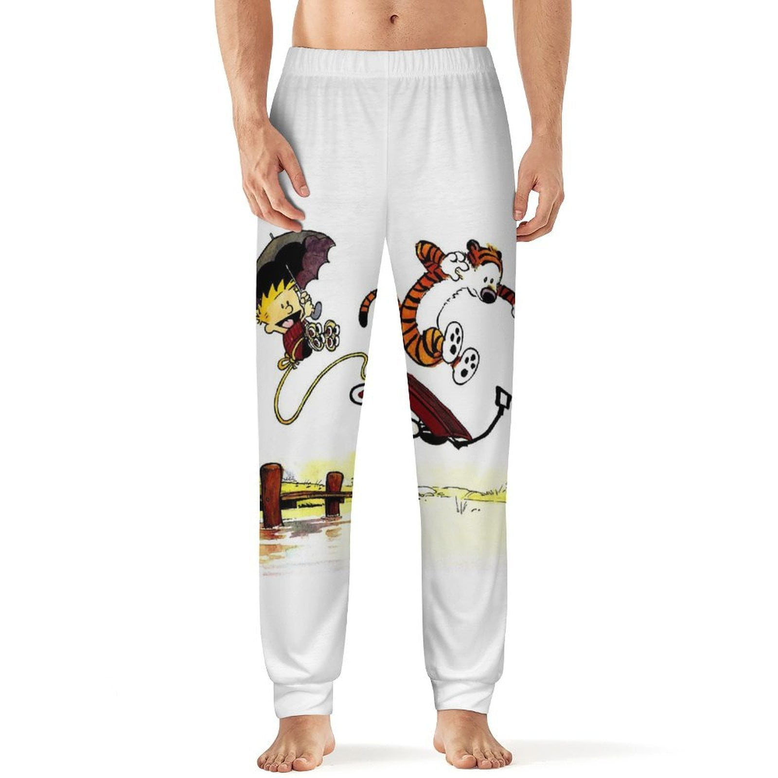 Calvin And Hobbes Men's Sleeping Pants Soft Pajama Lounge Pants Casual ...