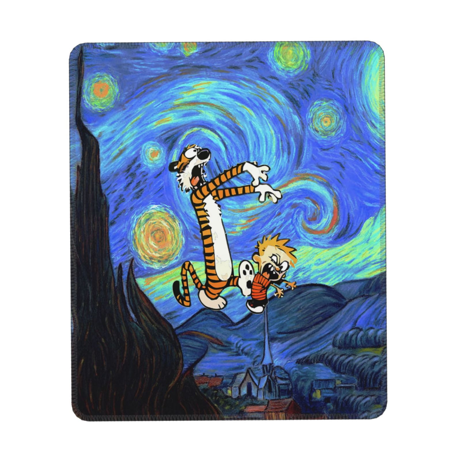 Calvin And Hobbes Mouse Pad Personalized Gaming Mouse Mat With Stitched ...