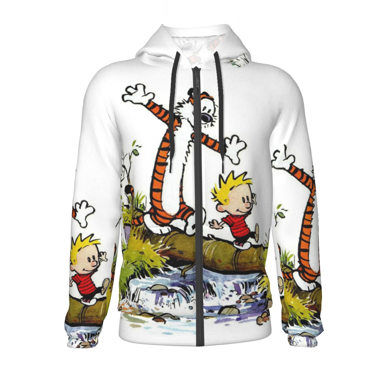 Calvin And Hobbes Teens Sweatshirts Novelty Print Zip Up Hoodie Jacket ...