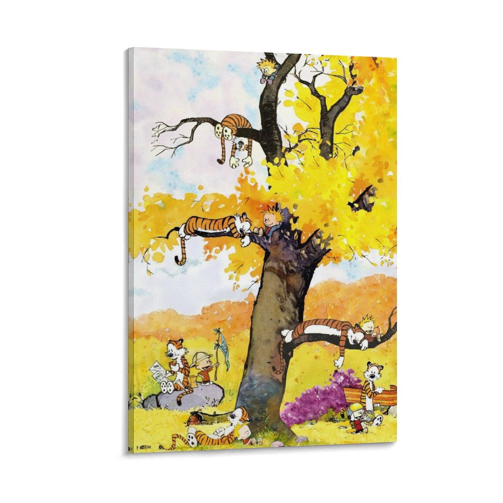 Calvin And Hobbes Wall Hanging Painting Wall Art Canvas Paintings ...