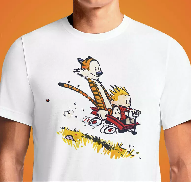 Calvin And Hobbes Wild Ride Funny White T shirt Hot Trending Shirt Vintage Fan Gift Tee Birthday Gift Walmart