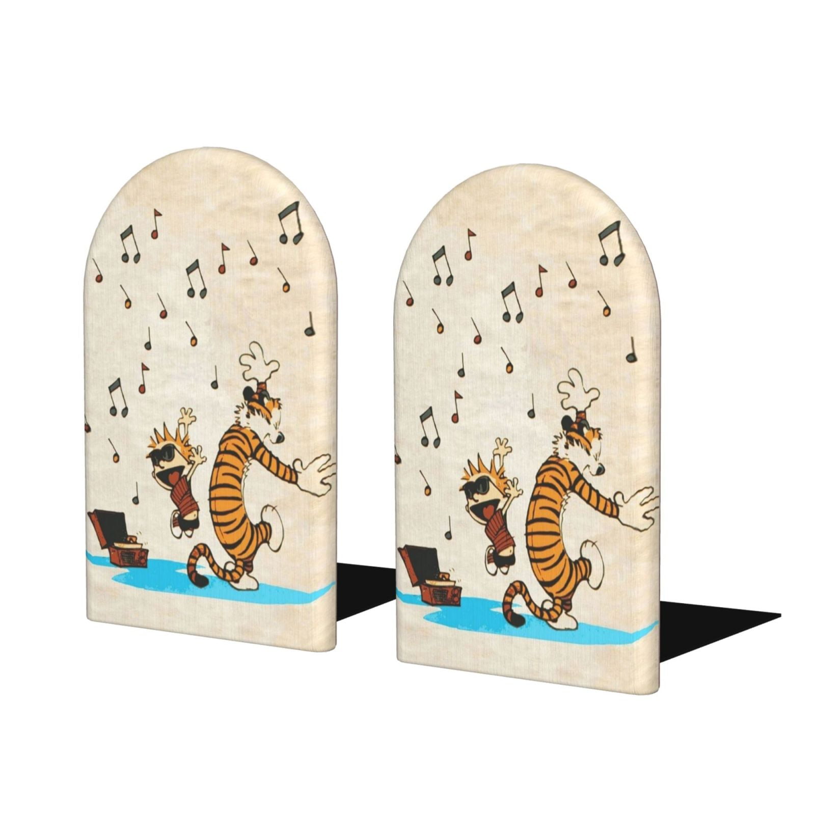 Calvin And Hobbes Wooden Bookends For Shelves, Decorative Book ...