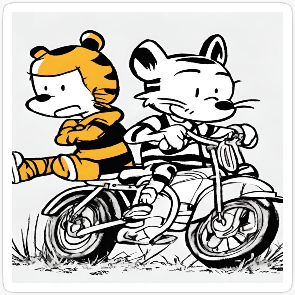 Calvin And Hobbs Sticker Phone Decal Water Bottle Stickers Car Decals ...