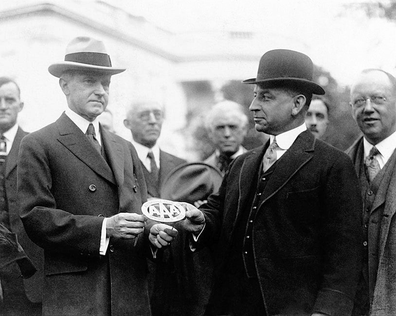 Calvin Coolidge AAA Auto Membership 1923 - 20x30 Inch Laminated Poster ...