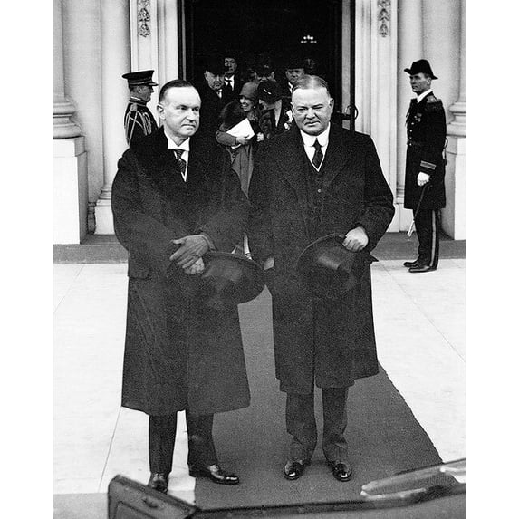 Calvin Coolidge And Herbert Hoover - 20x30 Inch Glossy Laminated Poster ...