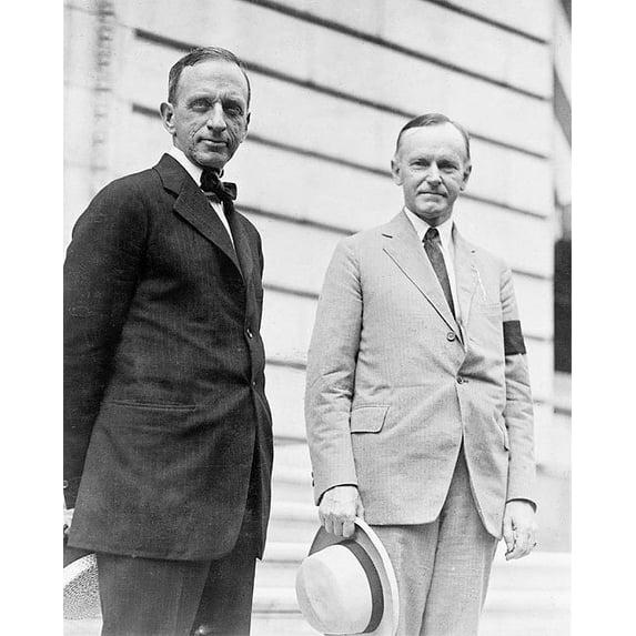 Calvin Coolidge & Edward T. Clark Portrait - Style A - 24x36 Inch ...