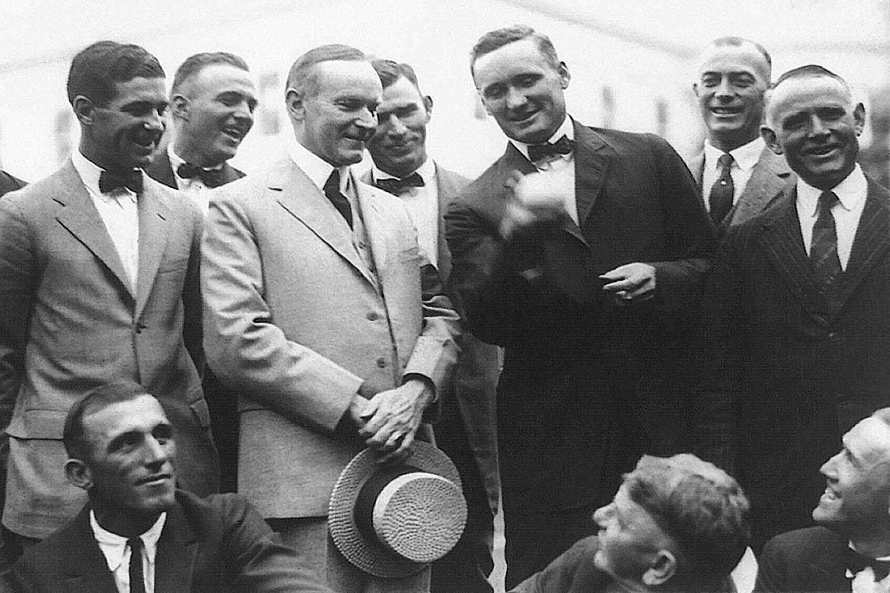 Calvin Coolidge & Walter Johnson Baseball - 24x36 Inch Glossy Laminated ...