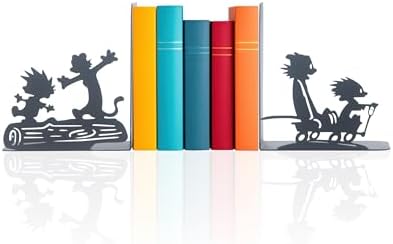 Calvin and Hobbes Bookend, Decorative Metal Book End with Cartoon ...