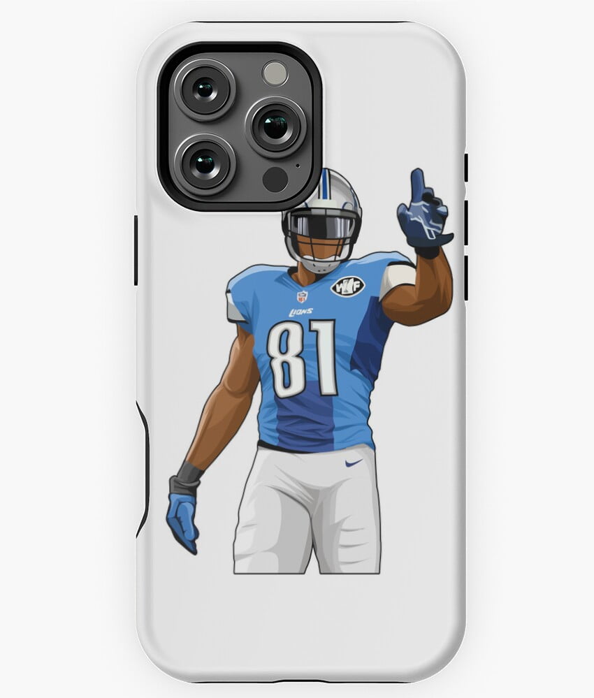 Calvin Johnson 81 Hold Up Fingers Phone Case for iPhone 16 15 14 13 12 ...