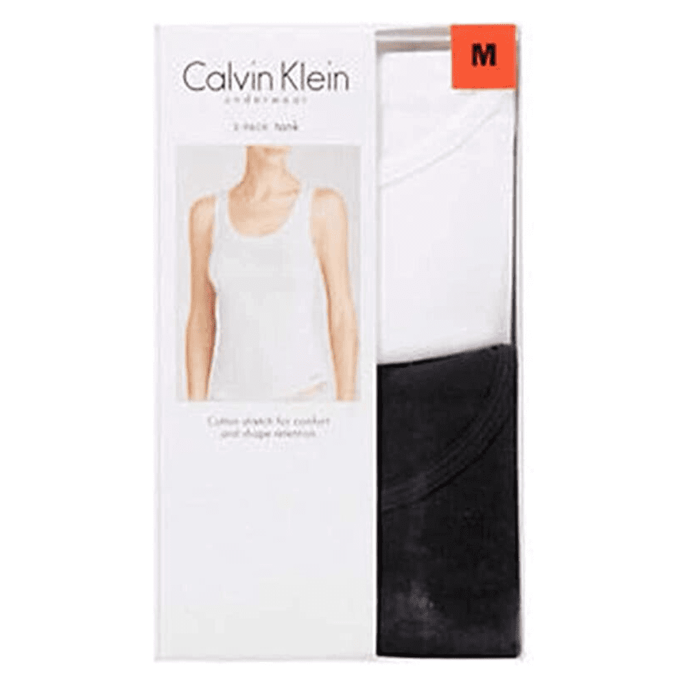 Calvin Klein 2 Pack Tank Tops for Women D1635S964 - Walmart.com
