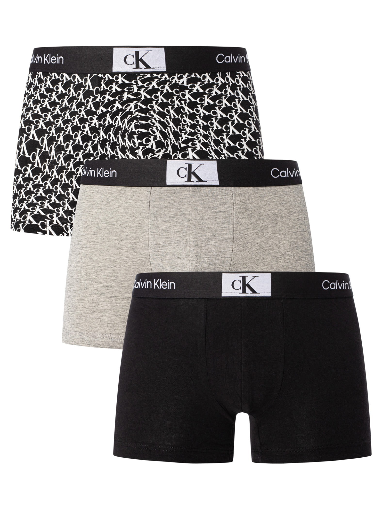Calvin Klein 3 Pack 1996 Trunks, Multicoloured - Walmart.com