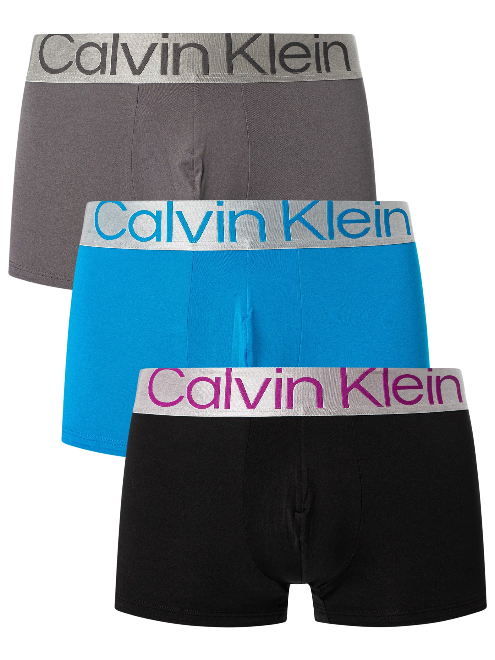 Calvin Klein 3 Pack Reconsidered Steel Low Rise Trunks, Multicoloured ...