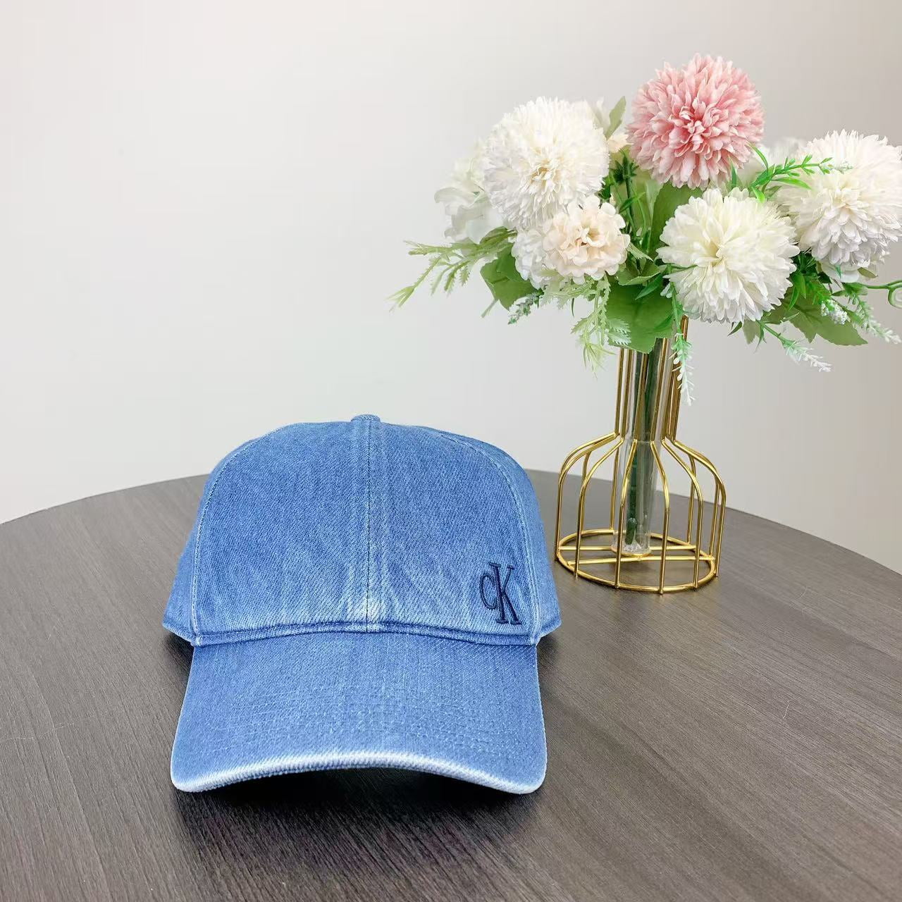 Calvin Klein 45003382 Washed Denim Embroidered Logo Baseball Cap IN ...