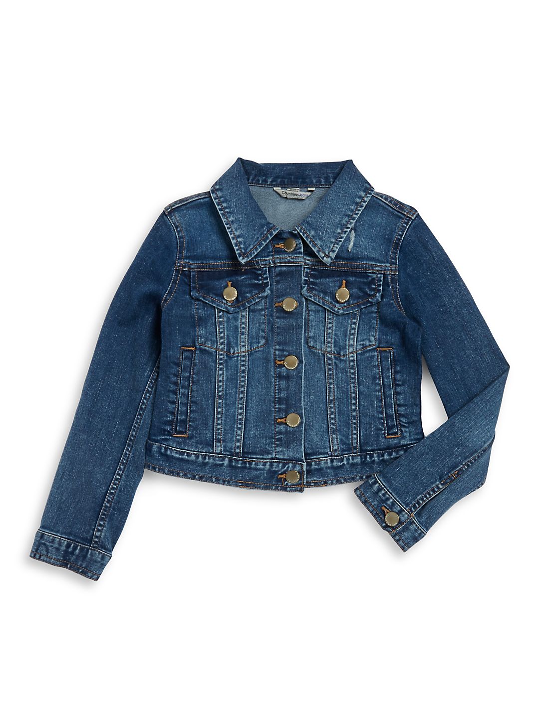 Calvin Klein AUTHENTIC WASH Girls Denim Trucker Jacket L(12/14) Girls ...