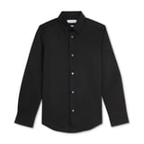 Calvin Klein BLACK Big Boys Slim Fit Solid Stretch Poplin Shirt, US 18 ...