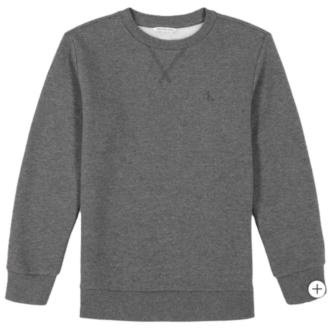 Calvin Klein Boys' Long Sleeve Logo Design French Terry Crewneck Tee ...