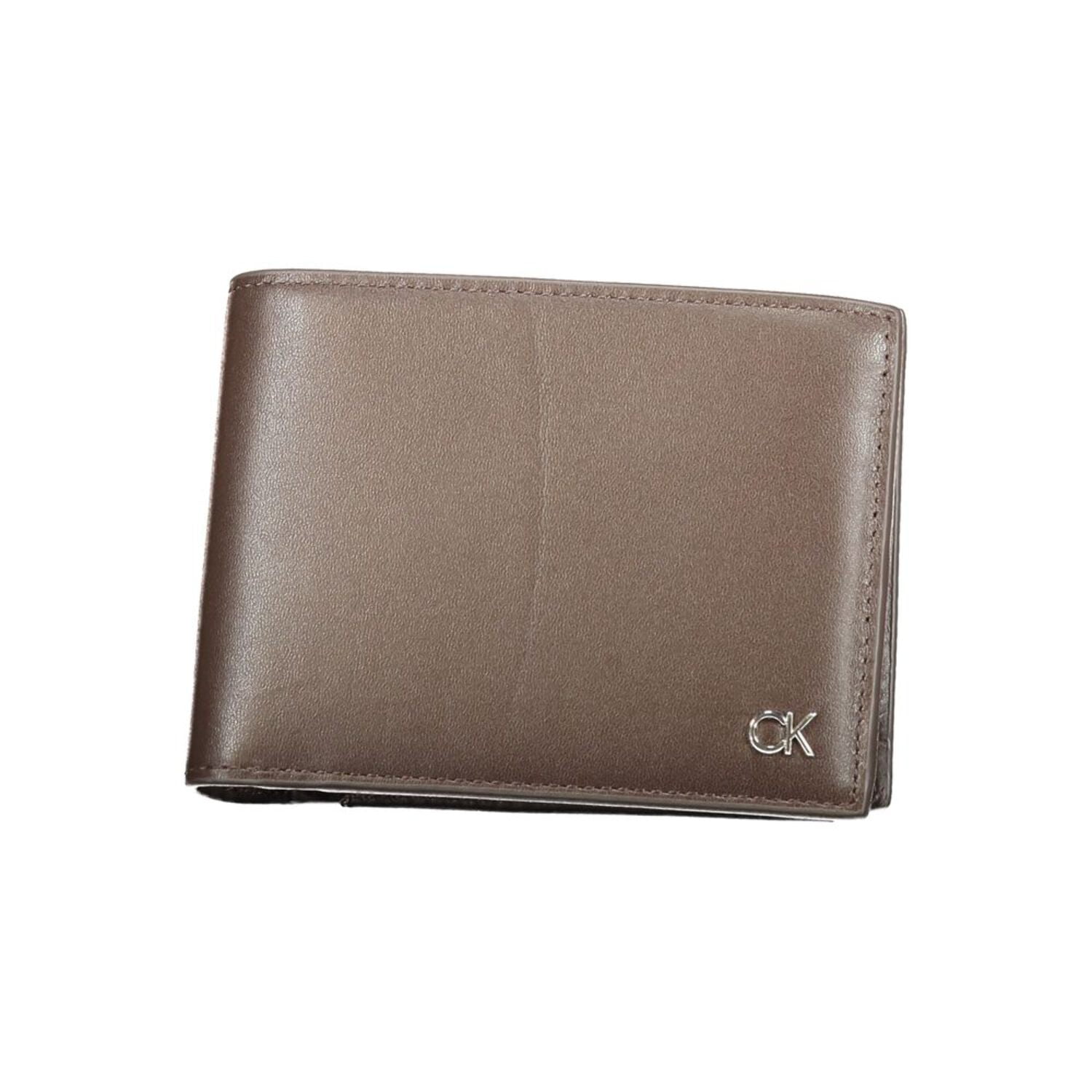 Calvin Klein Brown Leather Wallet - Walmart.com