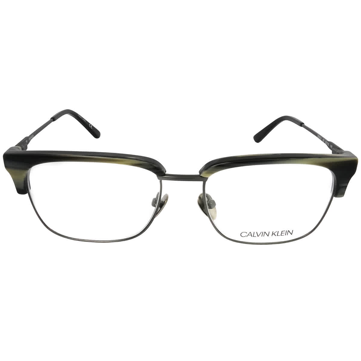 Calvin Klein CK18124 018 Men's Charcoal Horn Metal Eyeglasses - Walmart.com