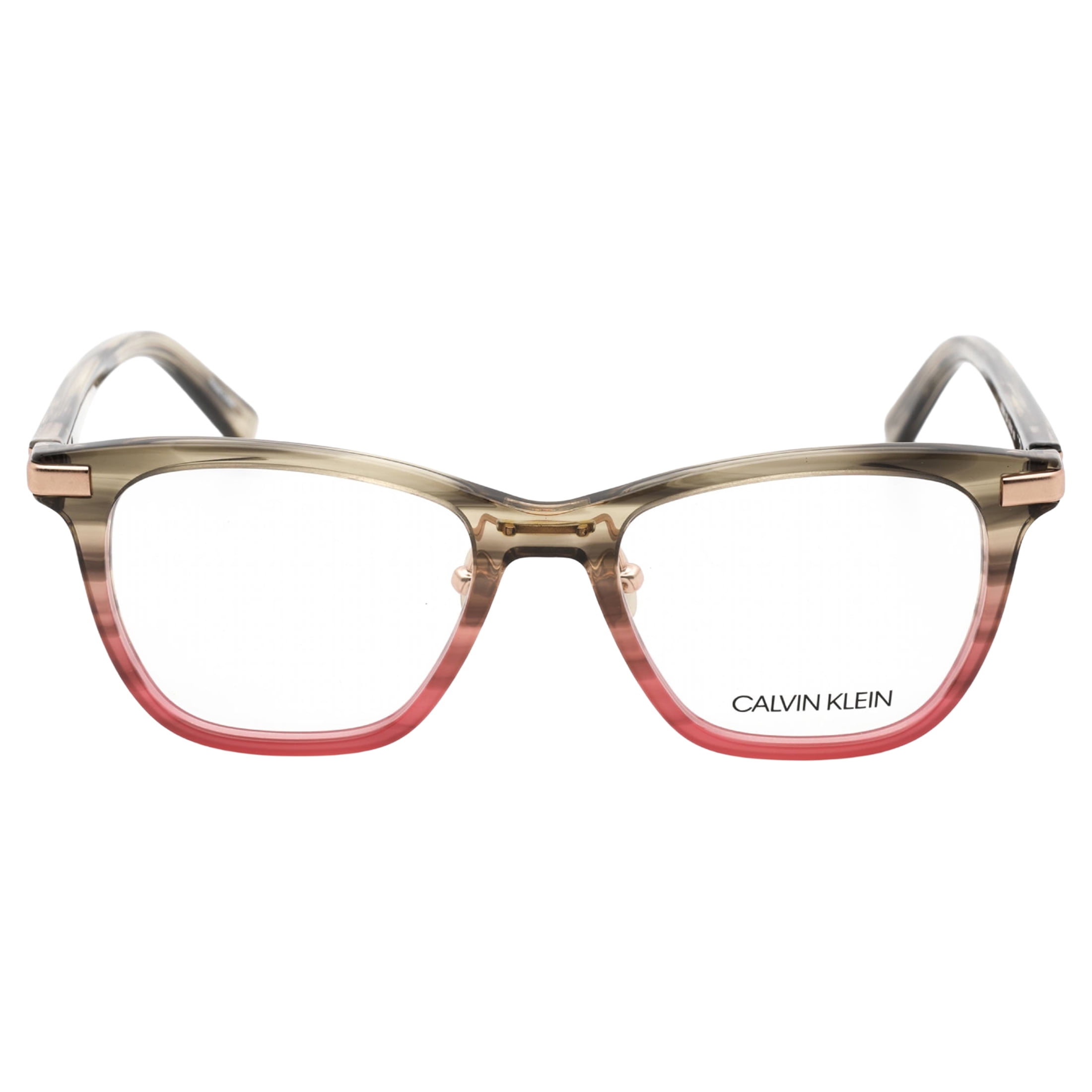Calvin Klein CK20505 274 Women's Taupe/Pink Horn Square Eyeglasses ...