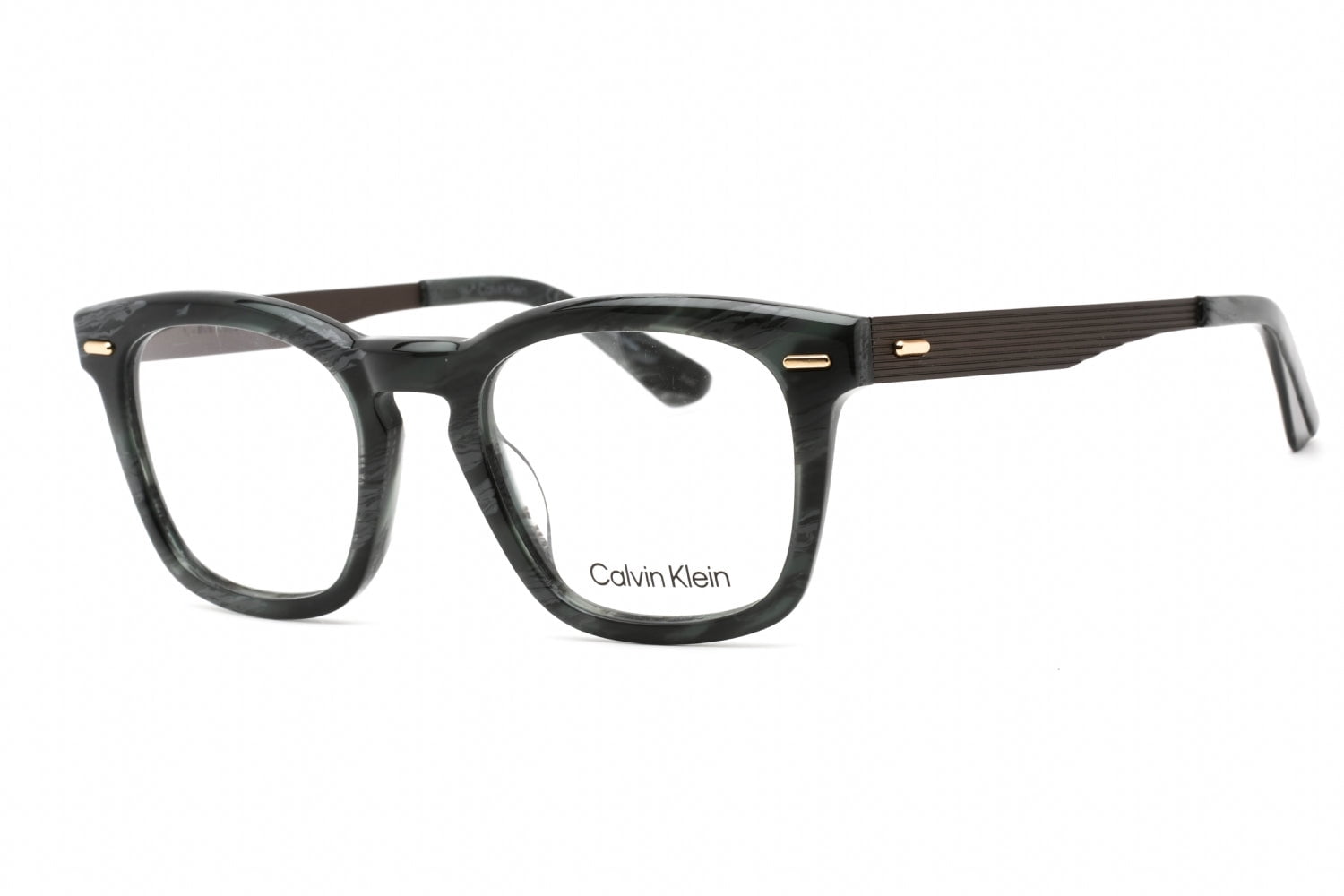 Calvin Klein CK21517 420 Men's Horn Blue Plastic Frame Eyeglasses ...