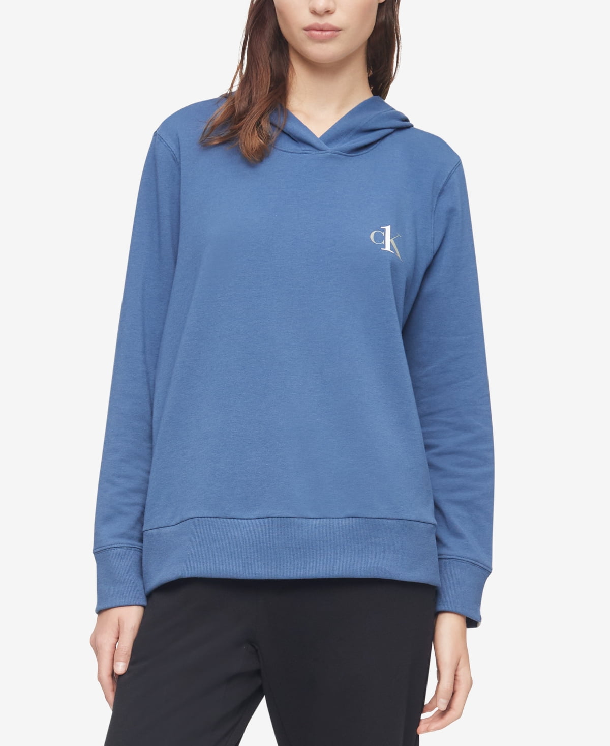 Calvin Klein Ck One Plus Size French Terry Lounge Hoodie, Navy, 3X ...