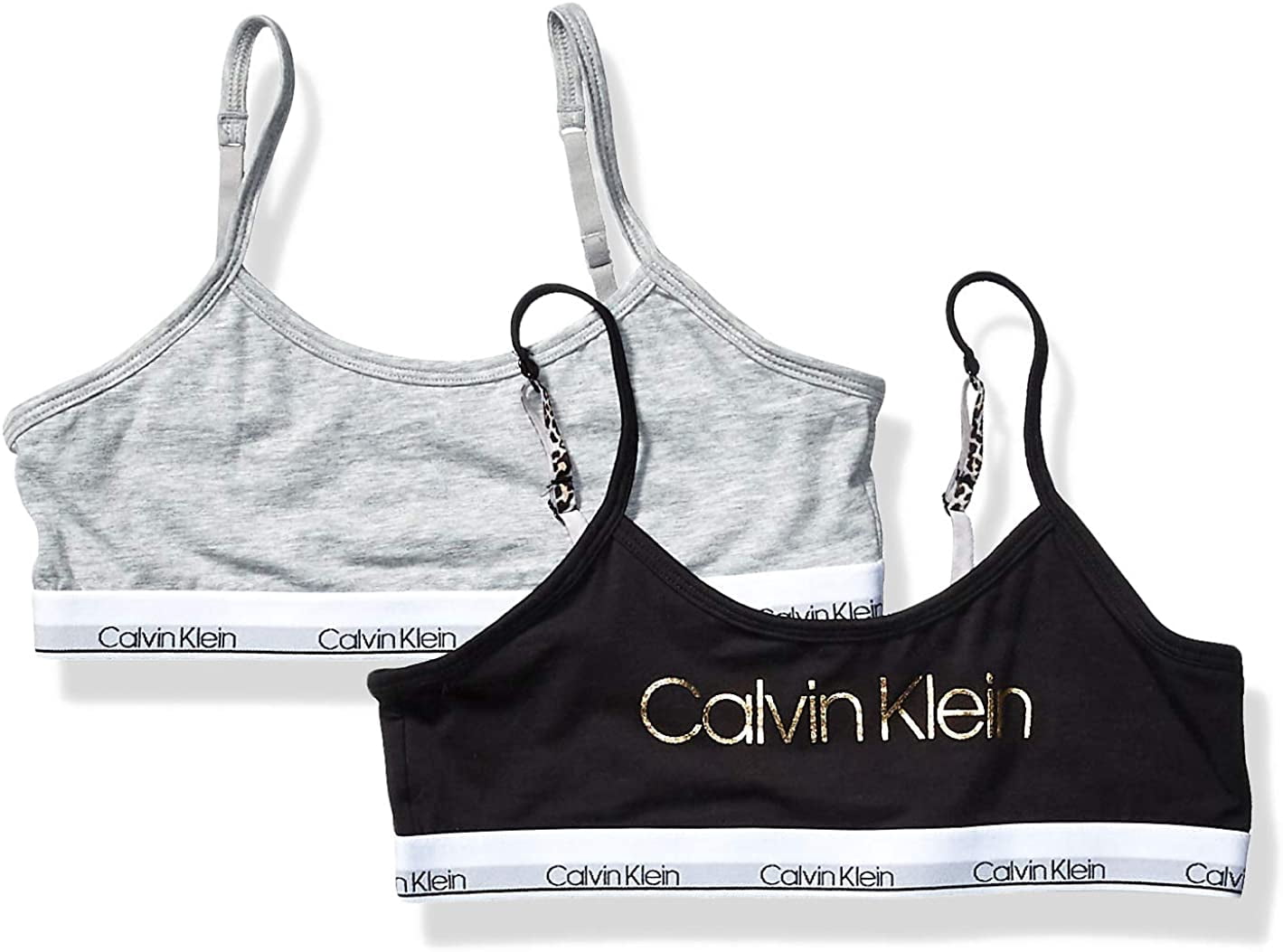 Calvin Klein Girls Cotton Training Bra Bralette with Adjustable Straps ...