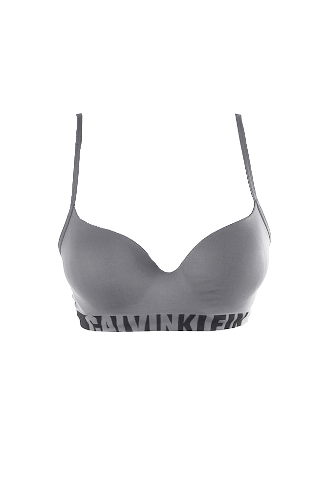 Calvin Klein Grey Black Seamless Underwire Logo Demi Bra 38C - Walmart.com