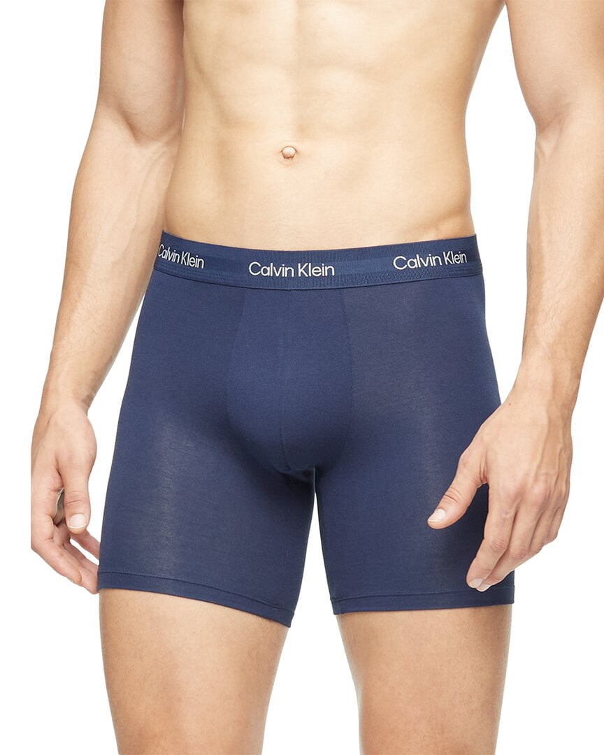 Calvin Klein Men Modal Stretch Ultra Soft Modern Boxer Brief , Navy, Sz ...