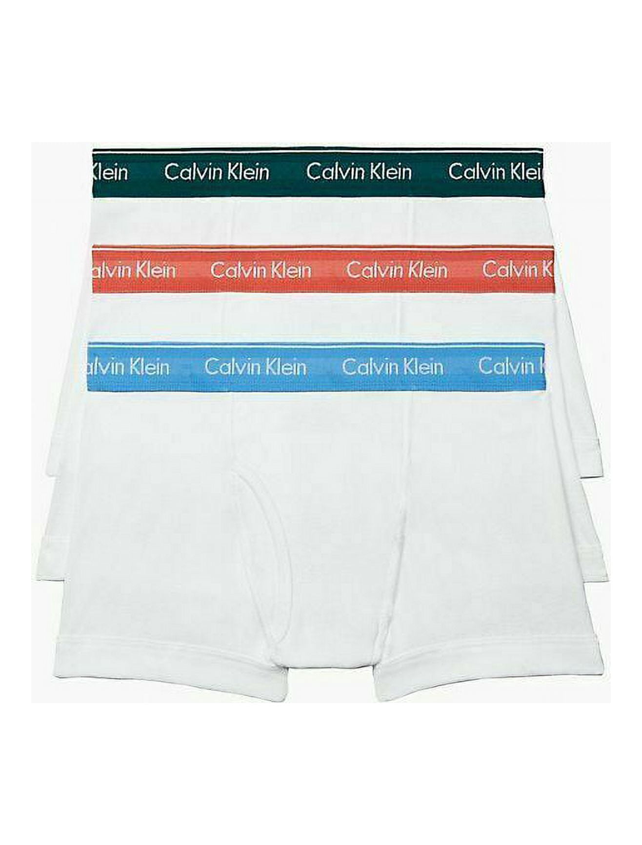 Calvin Klein Men NB4002 White Cotton Classic Fit 3-Pack Trunk Size ...