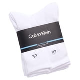 Calvin Klein Men's 6 Pair Athletic Crew Socks, Size Shoe Size: 7-12 ...
