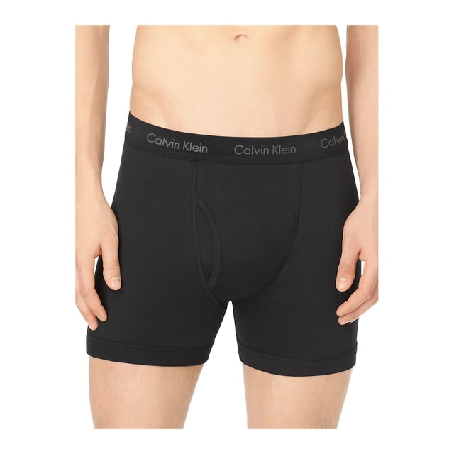 Calvin Klein Men's Classic Cotton Boxer Brief - Ribbed, Comfortable, 3 ...