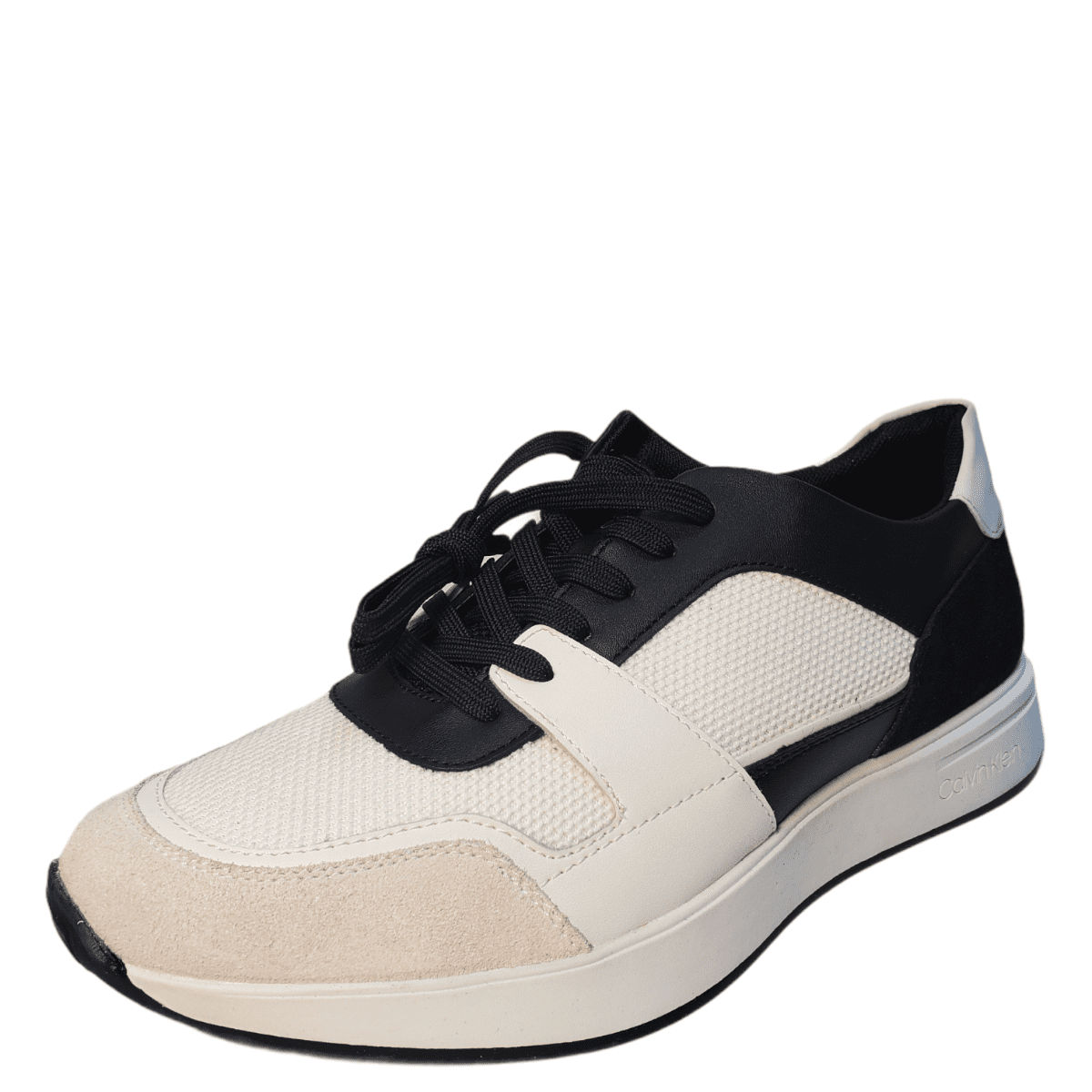 Calvin Klein Men's Dudley Low Top Sneakers Leather Black and White 10 ...
