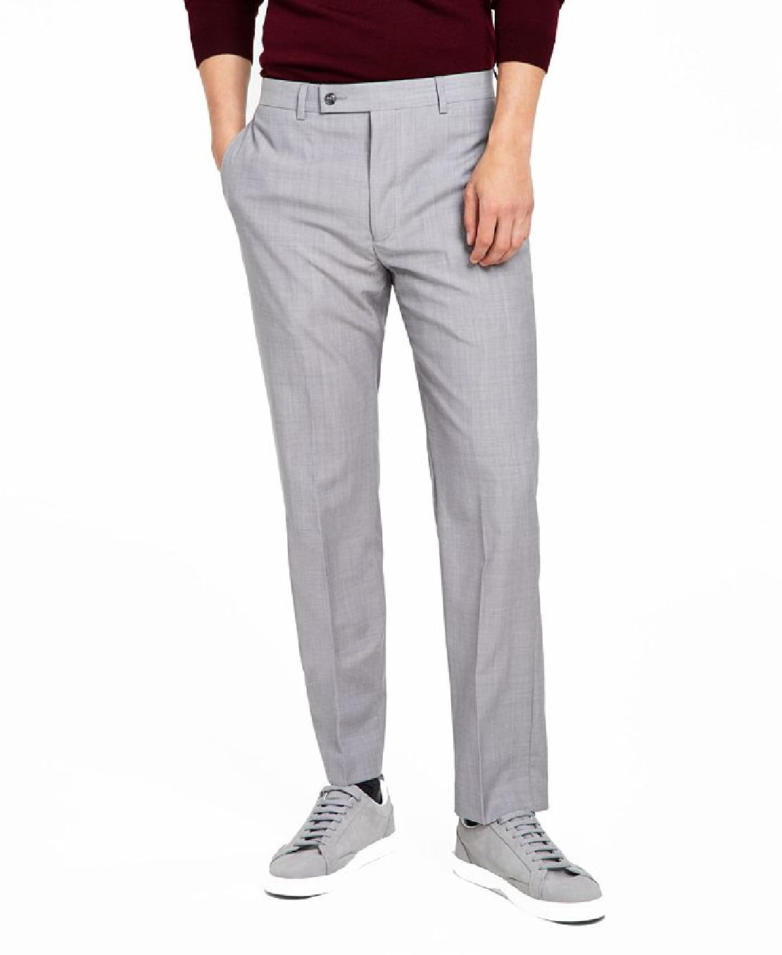 Calvin Klein Men's Infinite Stretch Solid Slim Fit Pants Gray Size ...