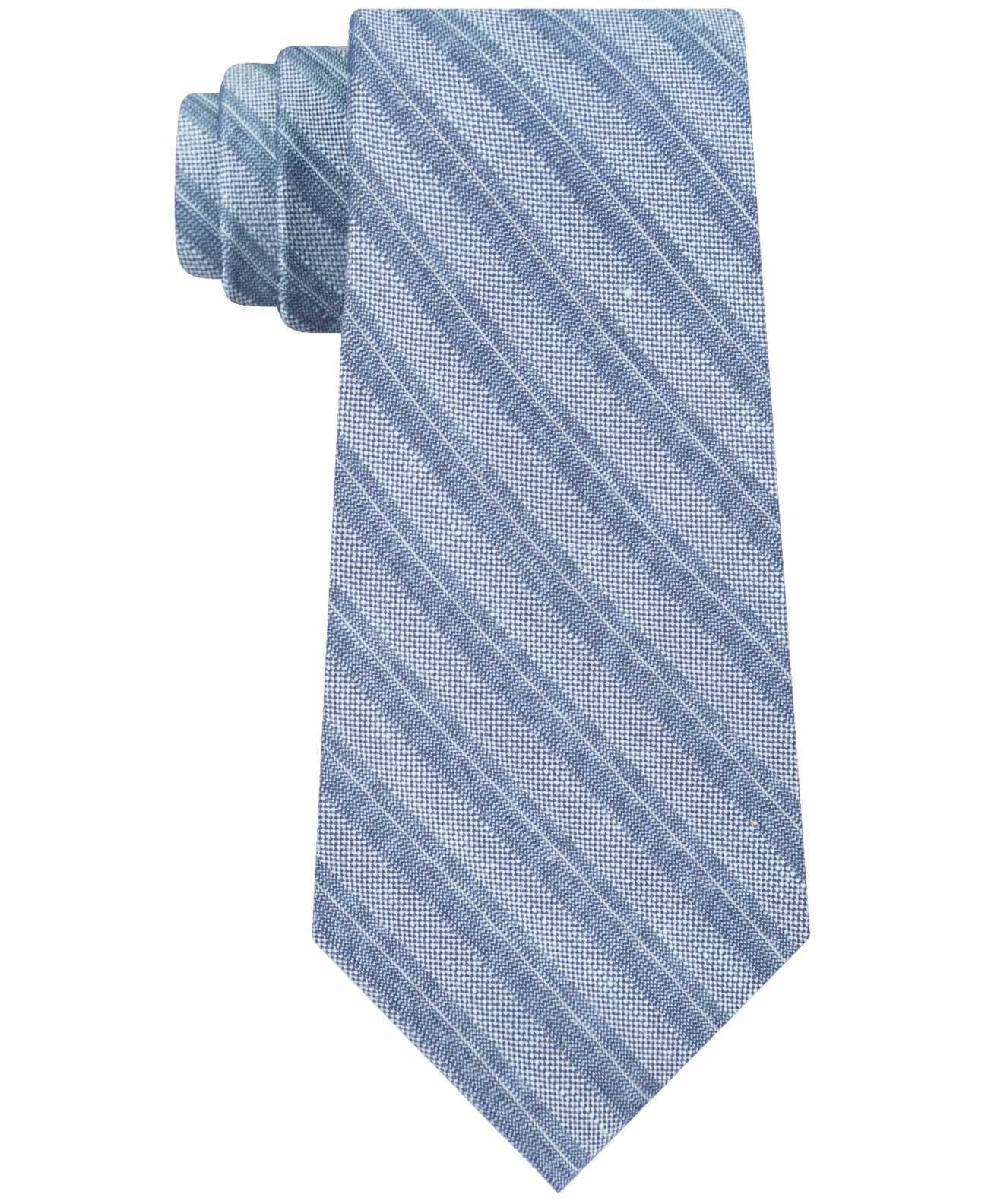 Calvin Klein Men s Linen Stripe Slim Ties Bright Green Walmart