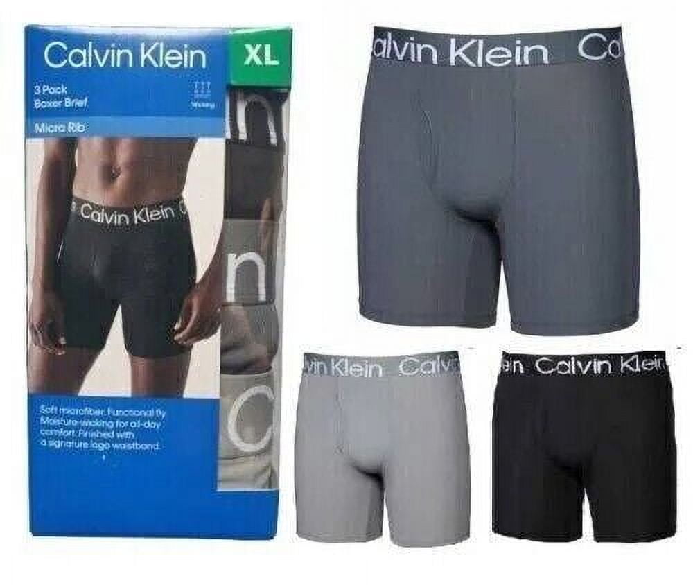 Calvin Klein Men's XL Micro Rib Boxer Briefs 3 Pack Moisture Wicking ...